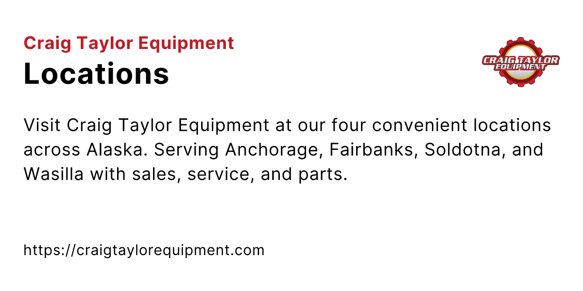 Locations | Craig Taylor Equipment