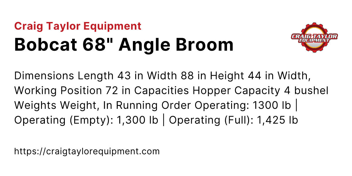 Bobcat 68" Angle Broom | Craig Taylor Equipment